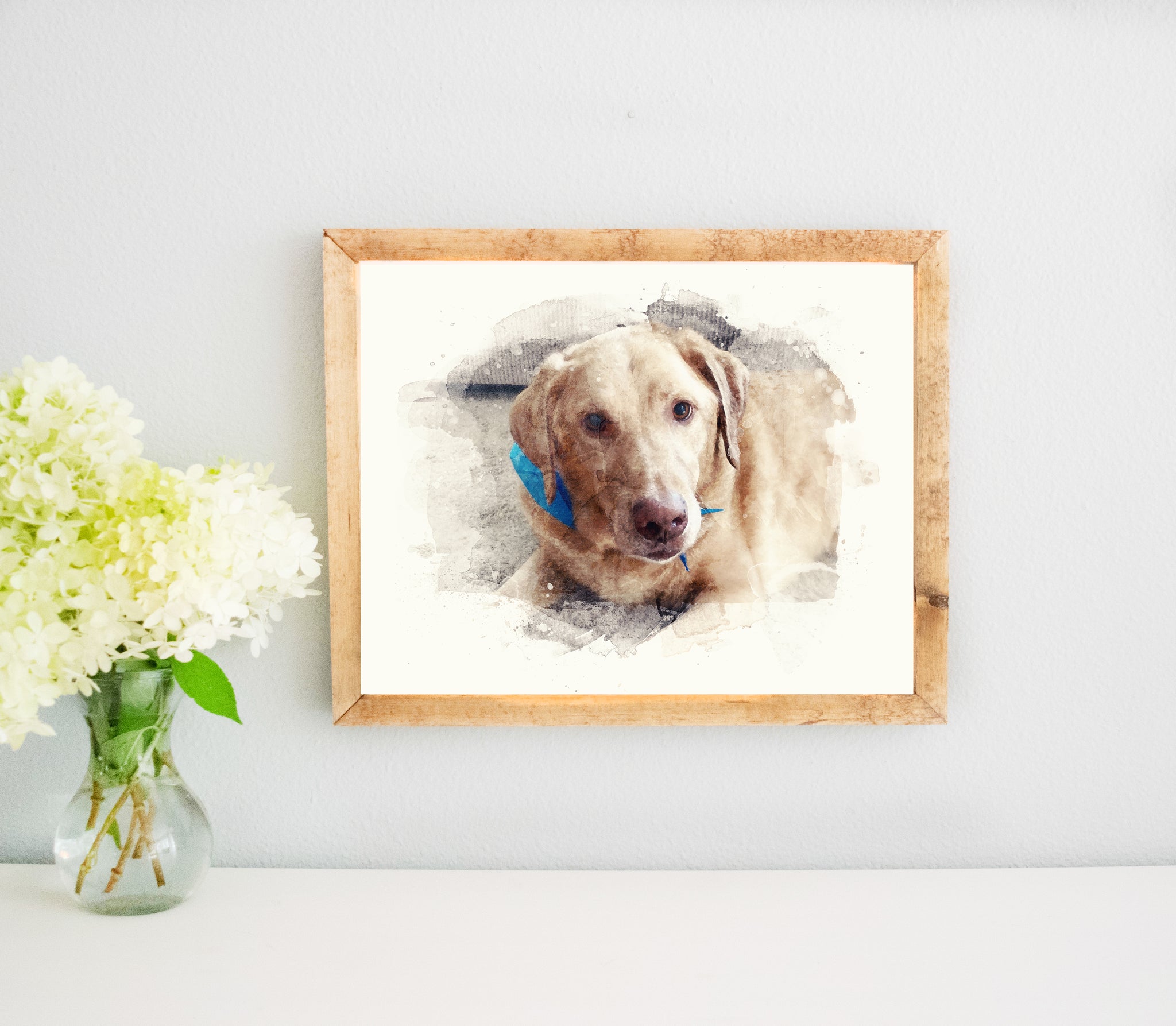 Pet Portrait Watercolor Digital Painting from Custom Photo - Schafer ...